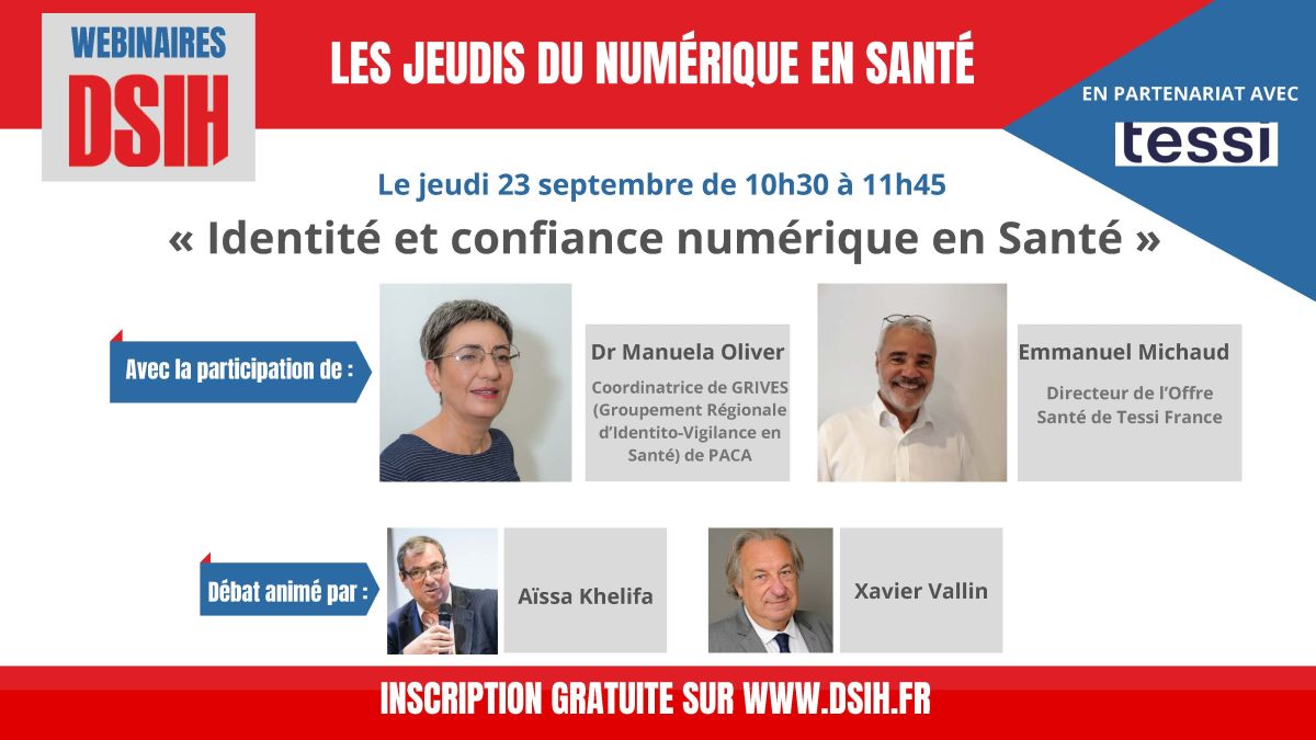 Webinaire DSIH « Identité et confiance numériques en santé
