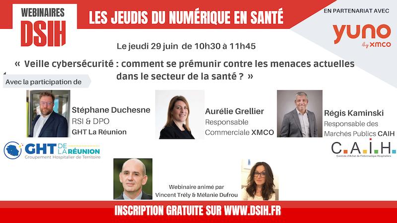 #Webinaire DSIH | Jeudi 29/06 «Veille cybersécurité